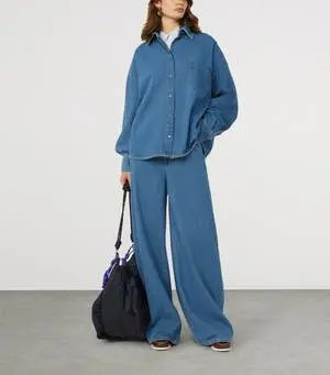 Max Mara Soft Cotton Wide-leg High-rise Jeans