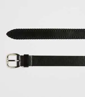 Max Mara Leather Belt Suspenders