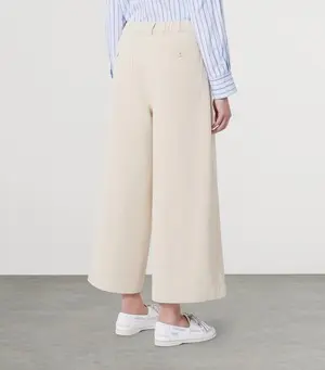Max Mara Cotton Drill Trousers - Beige