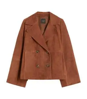 Max Mara Suede Double-breasted Jacket