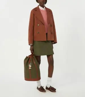 Max Mara Suede Double-breasted Jacket