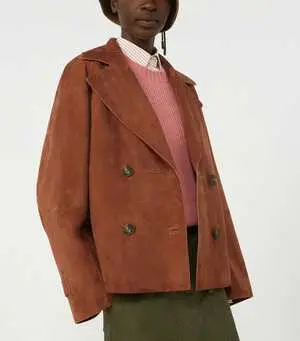 Max Mara Suede Double-breasted Jacket