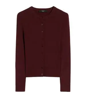 Max Mara Ribbed Crew-neck Cardigan