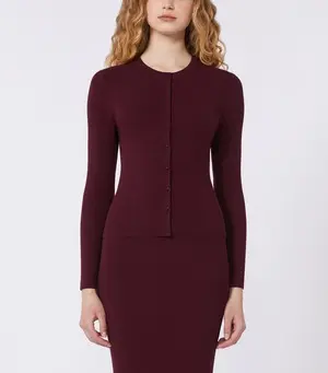 Max Mara Ribbed Crew-neck Cardigan