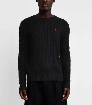 Polo Ralph Lauren Cotton Cable-knit Sweater - Black
