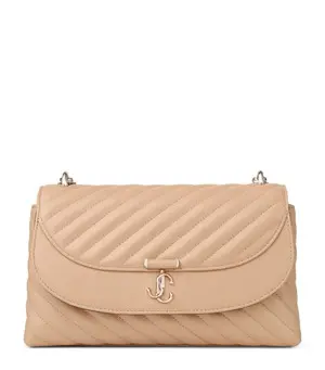 JIMMY CHOO Medium Quilted Leather Cross-body Bag - Brown