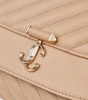 JIMMY CHOO Medium Quilted Leather Cross-body Bag - Brown