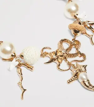 Max Mara Beaded Charm Necklace - Yellow