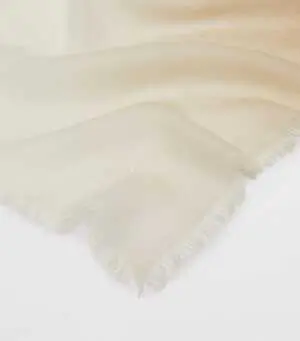 Max Mara Wool Gradient Scarf - Beige
