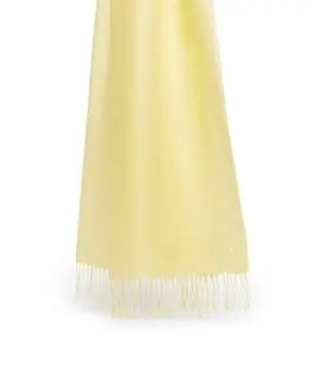 Max Mara Linen Fringe-trim Scarf - Yellow
