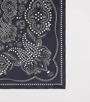 Max Mara Silk Print Square Scarf