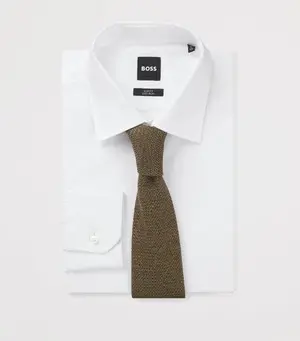 BOSS Silk Knitted Neck Tie - Green