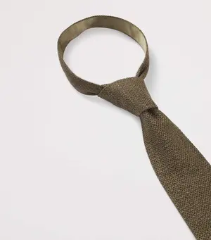 BOSS Silk Knitted Neck Tie - Green