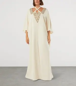 Marina Rinaldi Embellished Halterneck Maxi Dress