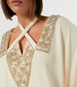 Marina Rinaldi Embellished Halterneck Maxi Dress