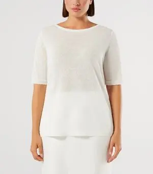 Marina Rinaldi Linen-blend T-shirt