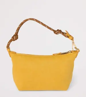 Miu Miu Cotton Gabardine Pouch With Logo - Yellow