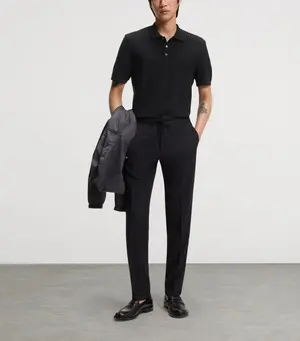 BOSS Cotton Polo Shirt - Black