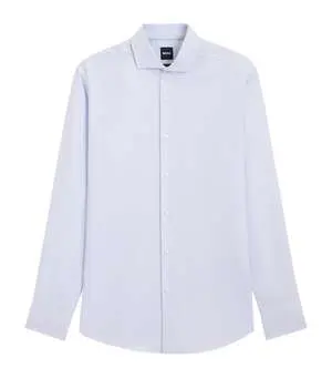 BOSS Cotton Geometric Slim-fit Shirt