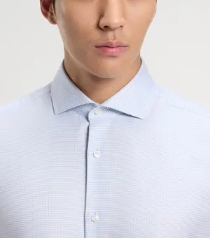 BOSS Cotton Geometric Slim-fit Shirt