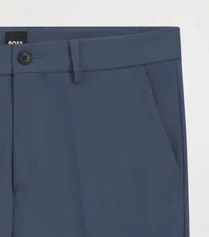 BOSS Cotton-blend Slim Trousers - Blue