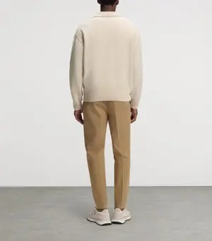 BOSS Virgin Wool Polo Sweater