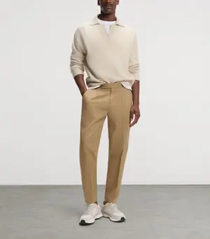 BOSS Virgin Wool Polo Sweater