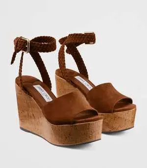 JIMMY CHOO Jori 100 Suede Wedge Sandals