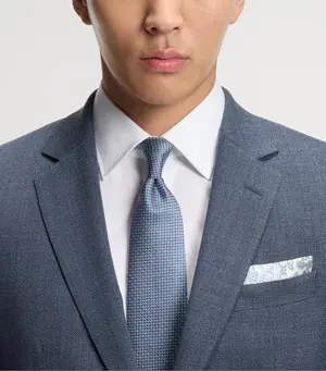 BOSS Stretch-wool Blazer - Blue