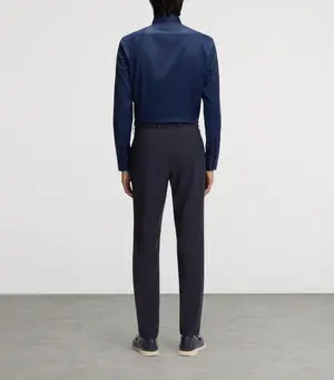 BOSS Wool-blend Slim Fit Trousers