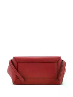 Celine Textured Leather Nano Belt Bag - Red