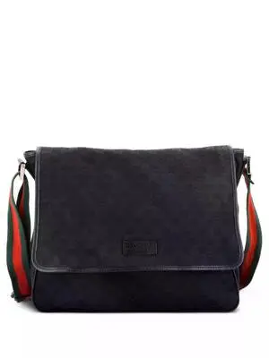 Gucci Web Strap Flap Messenger Gg Canvas Medium
