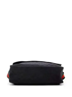Gucci Web Strap Flap Messenger Gg Canvas Medium