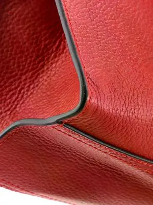 Gucci Gg Marmont Top Handle Bag Leather Small Satchel - Red