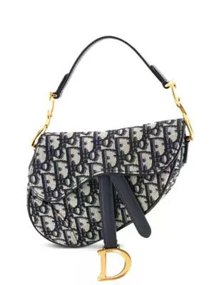 Dior Saddle Handbag Oblique Canvas Mini Shoulder Bag - Blue