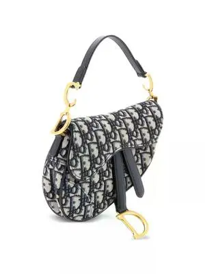 Dior Saddle Handbag Oblique Canvas Mini Shoulder Bag - Blue