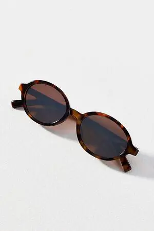 I SEA I-sea Mirrored Translucent Lens Oval Sunglasses Tortoise