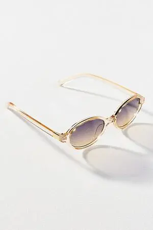 I-SEA Mirrored Oval Sunglasses - Translucent Pink