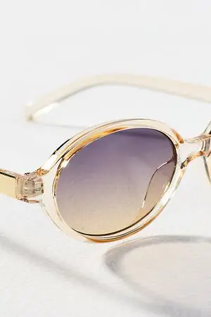 I-SEA Mirrored Oval Sunglasses - Translucent Pink
