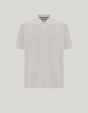 Canali Structured Cotton Polo Shirt With Three-button Closure