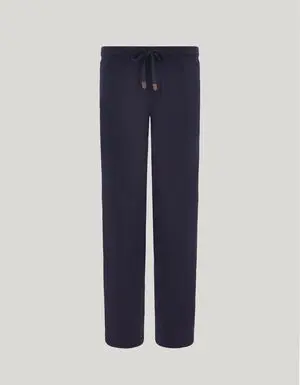 Canali Impeccabile Wool Joggers With Contrasting Piping - Blue