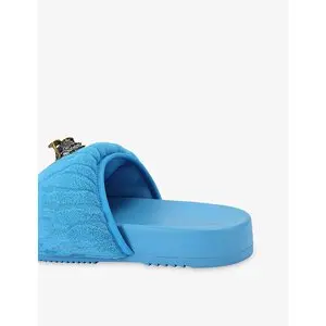 Kurt Geiger Eagle Puff Fabric Slides