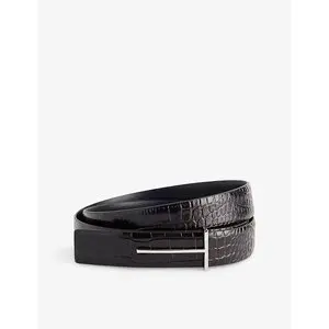 TOM FORD Slim-t Reversible Leather Belt - Espresso