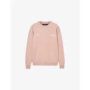 ALLSAINTS Emblem Crewneck Cotton-jersey Sweatshirt Xxl - Sunbaked Pink