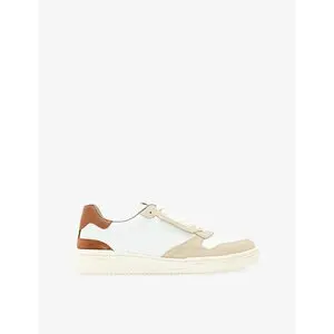 ALLSAINTS Regan Leather Trainers - White/yellow/b