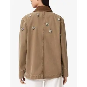ALLSAINTS Bex Crystal-embellished Denim Jacket