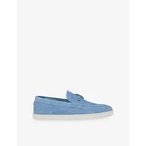 CHRISTIAN LOUBOUTIN Chambeliboat Suede Boat Shoes - Ceruleo