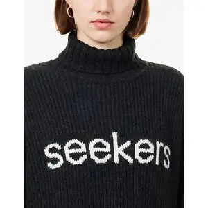 SISTERS & SEEKERS Logo-print Knitted Jumper