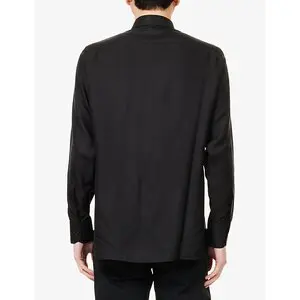TOM FORD Classic-collar Fluid Woven Shirt - Black