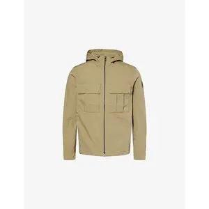 Belstaff Hooded Logo-patch Cotton-blend Jacket